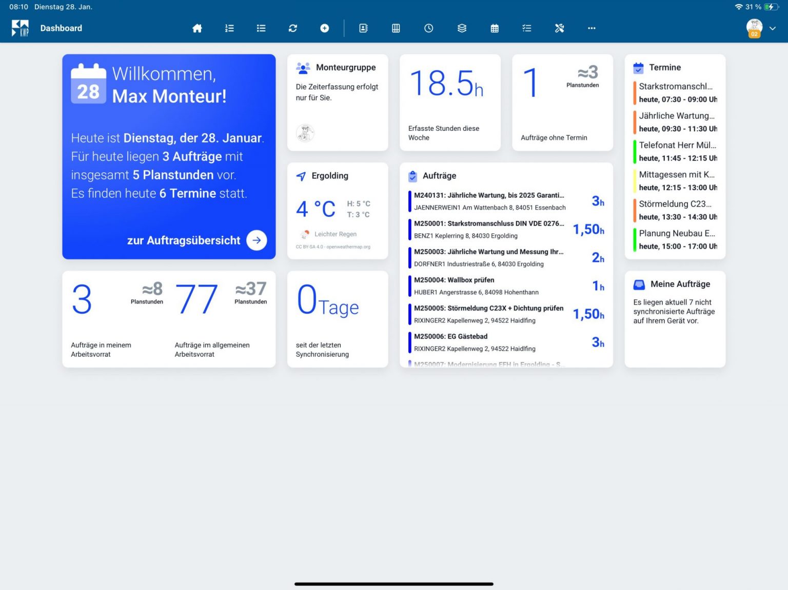 KWP Mobiler Monteur | KWP